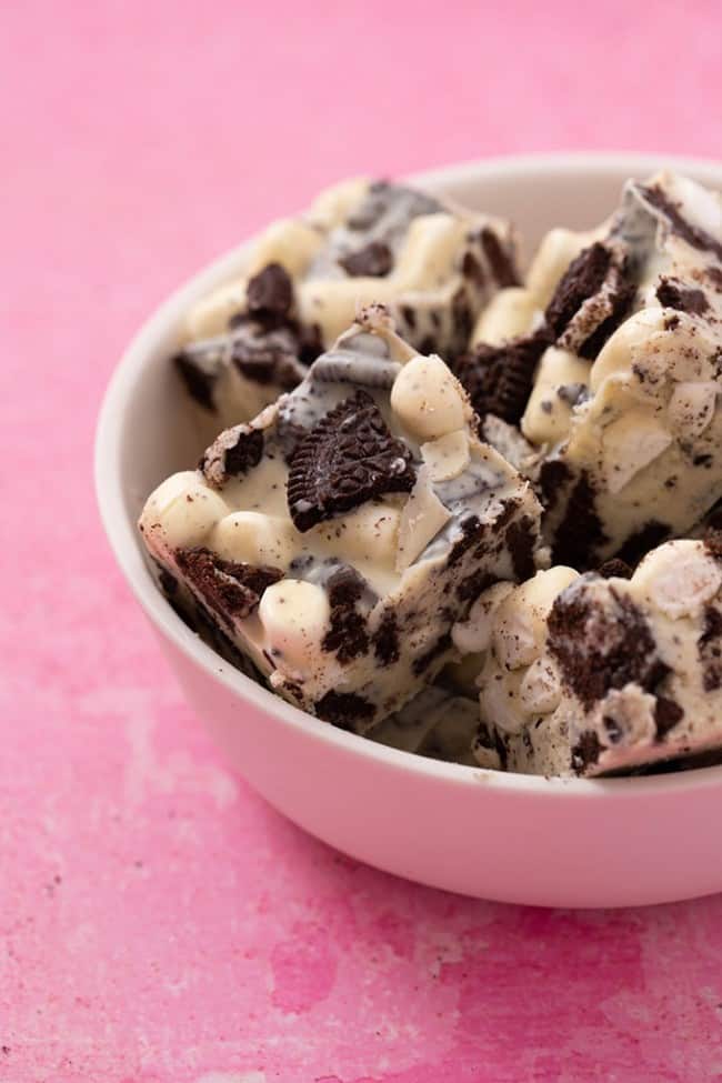 Oreo Cookies and Cream Rocky Road - Sweetest Menu