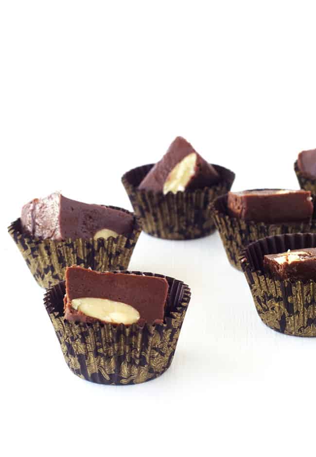 Dark Chocolate Almond Fudge - Sweetest Menu