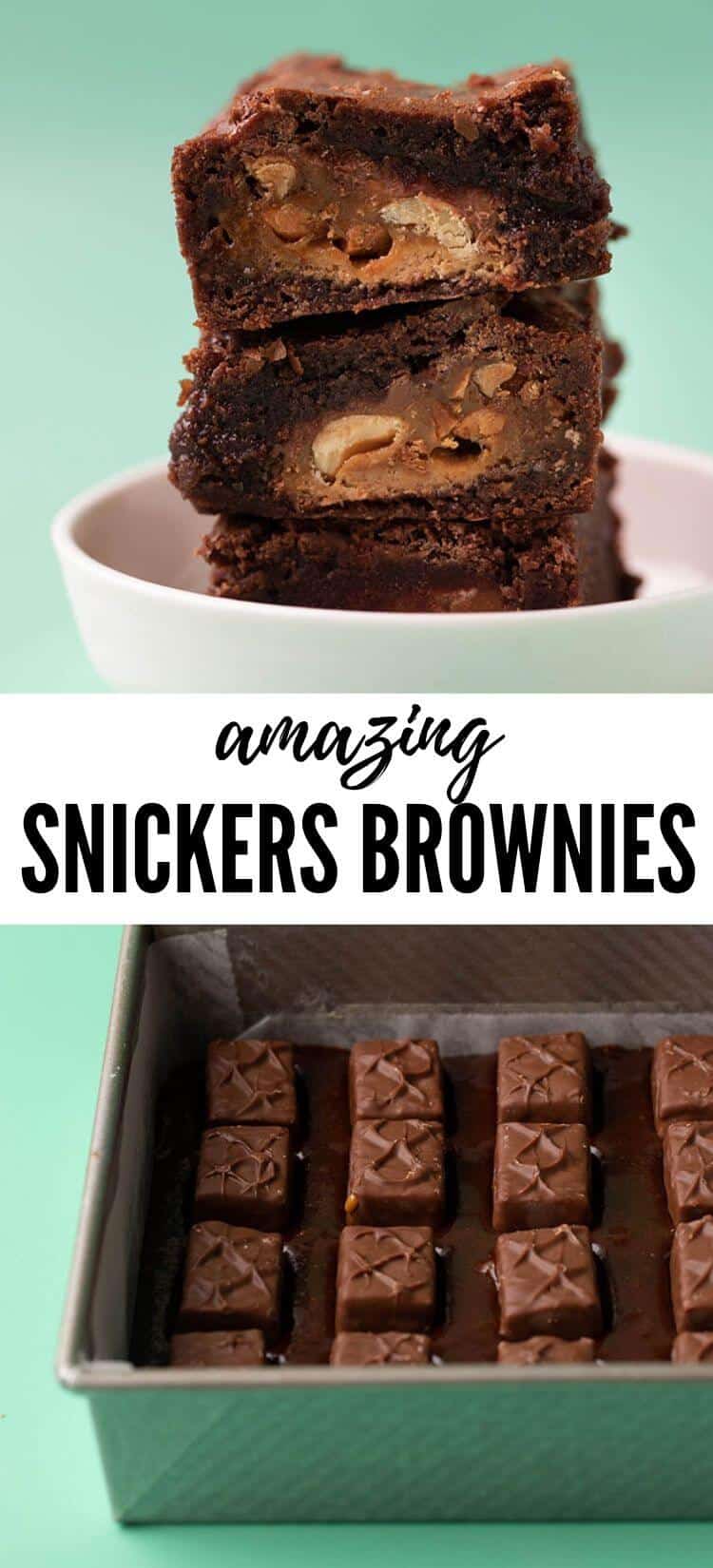 Snickers Chocolate Brownies (Fudgy And Chewy) - Sweetest Menu