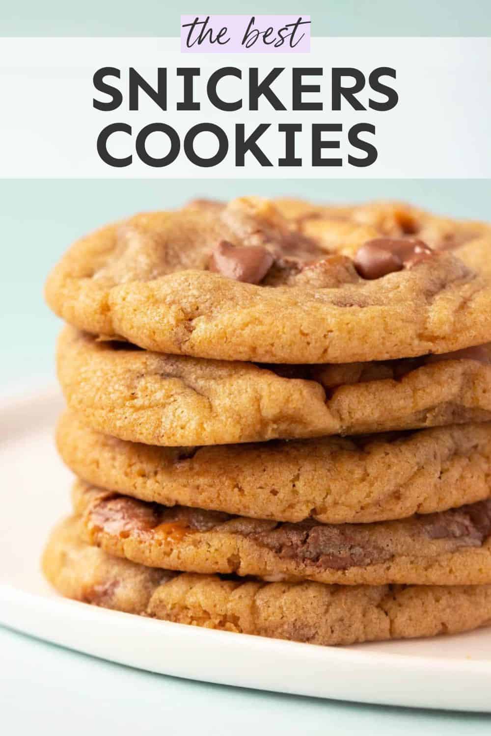 Amazing Snickers Cookies (Thin and Crispy) - Sweetest Menu