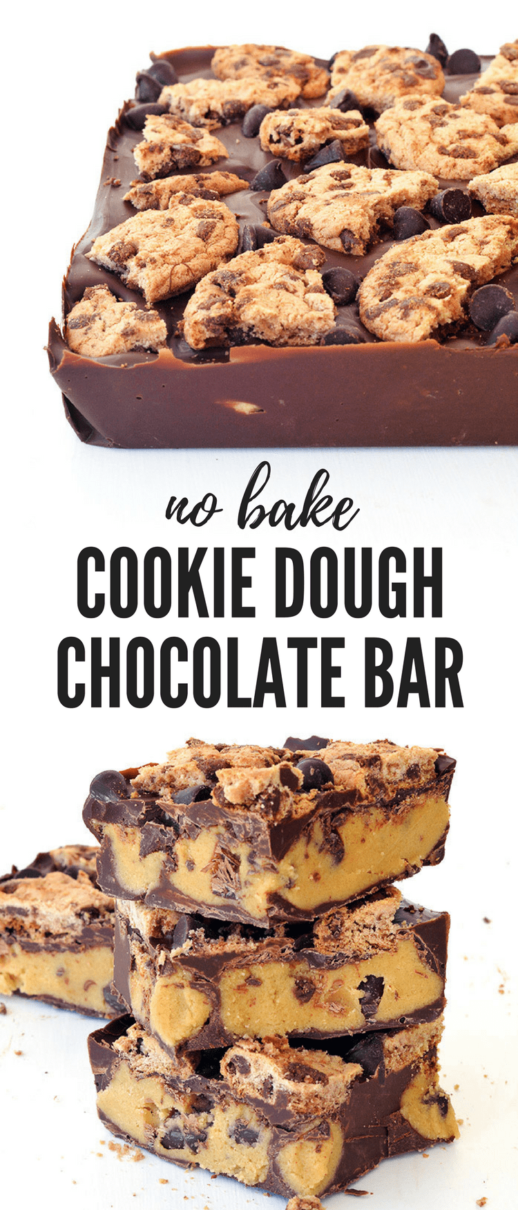 Cookie Dough Stuffed Chocolate Bar - Sweetest Menu