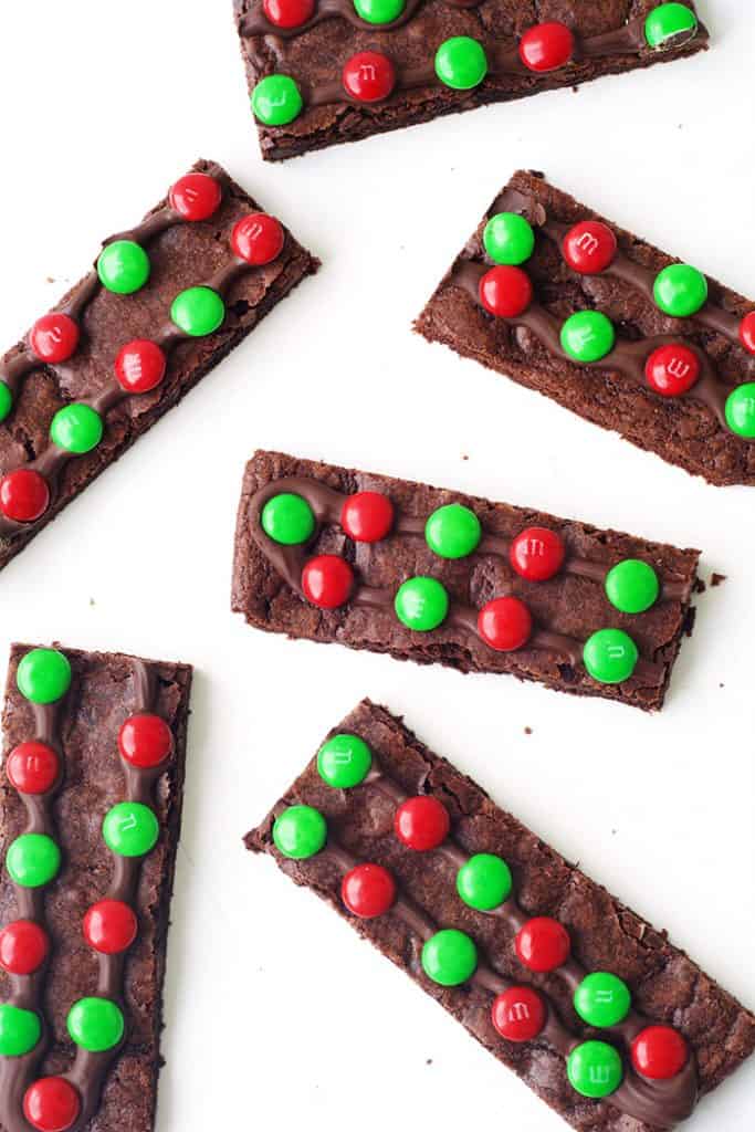 Chewy Chocolate M&M Brownie Bark - Sweetest Menu