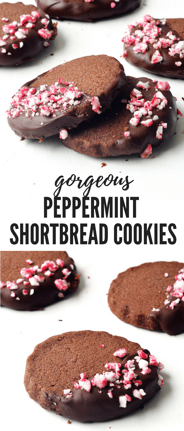 Peppermint Chocolate Shortbread Cookies - Sweetest Menu