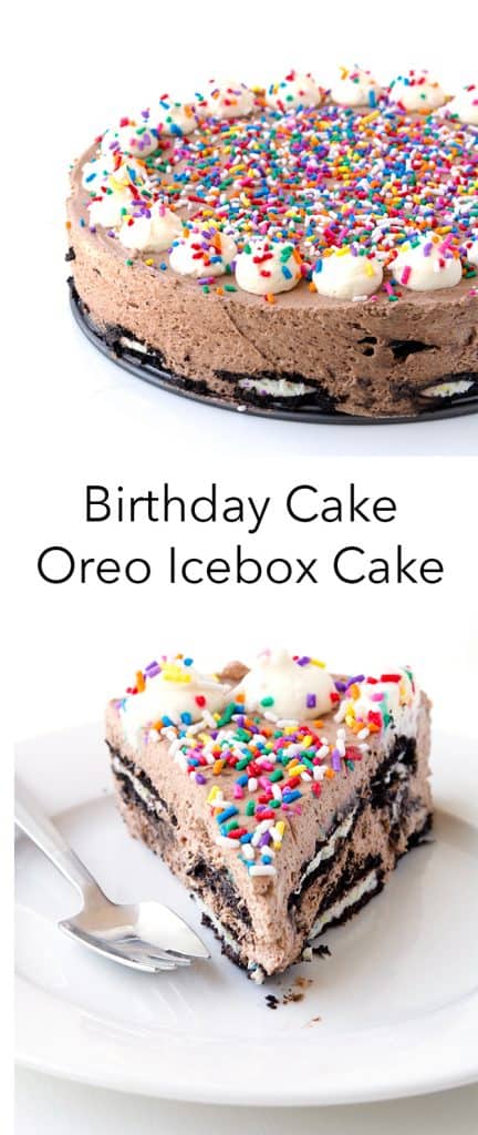 Birthday Cake Oreo Icebox Cake - Sweetest Menu