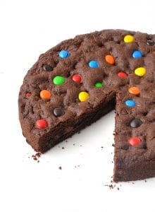 M&M Chocolate Cookie Cake - Sweetest Menu