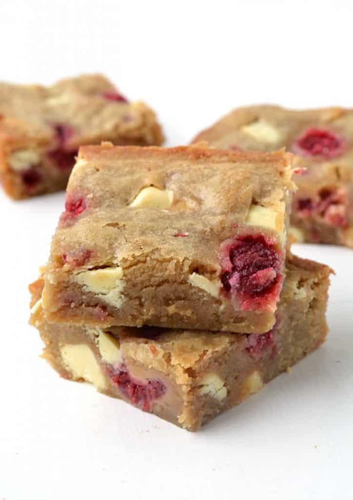 White Chocolate And Raspberry Blondies Sweetest Menu
