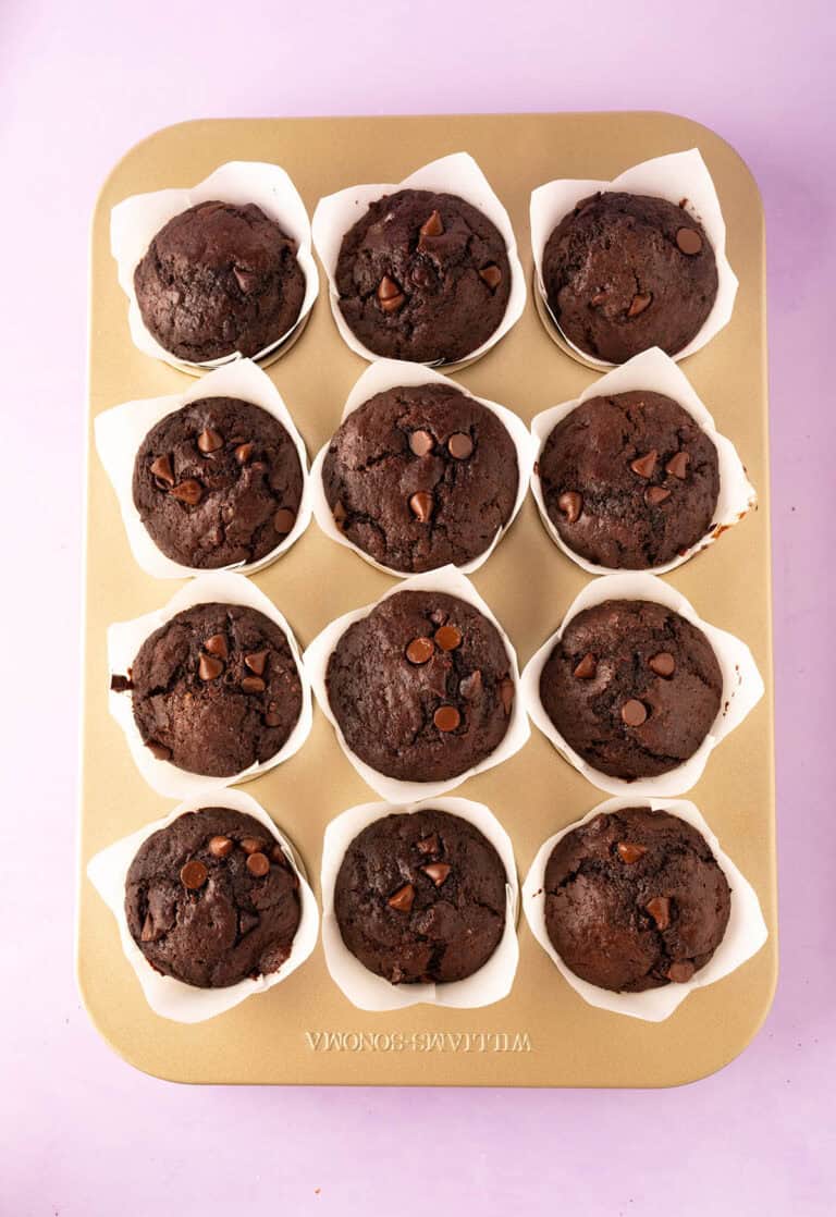 Double Chocolate Muffins (Bakery-Style) - Sweetest Menu