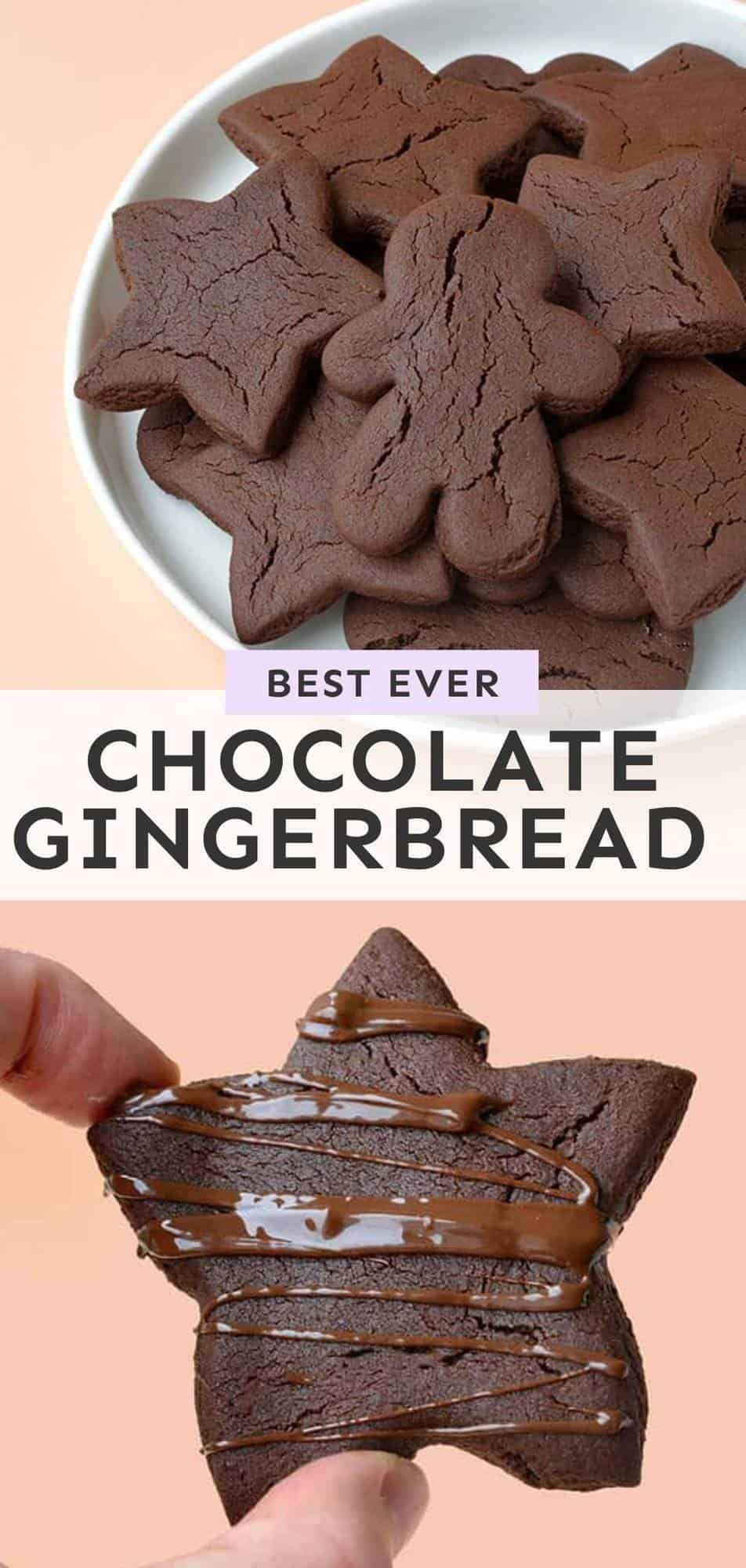 Chocolate Gingerbread Cookies - Sweetest Menu