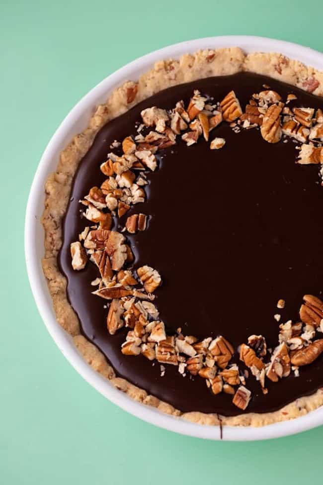 Turtle Pie (With Pecan Cookie Crust) - Sweetest Menu