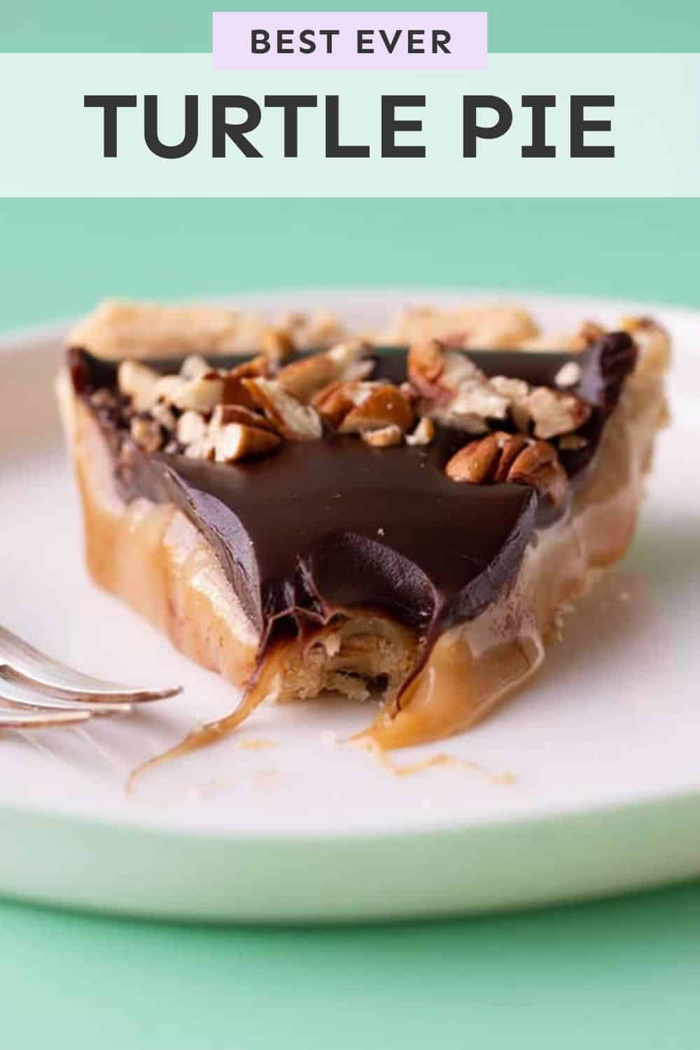 Turtle Pie (With Pecan Cookie Crust) - Sweetest Menu