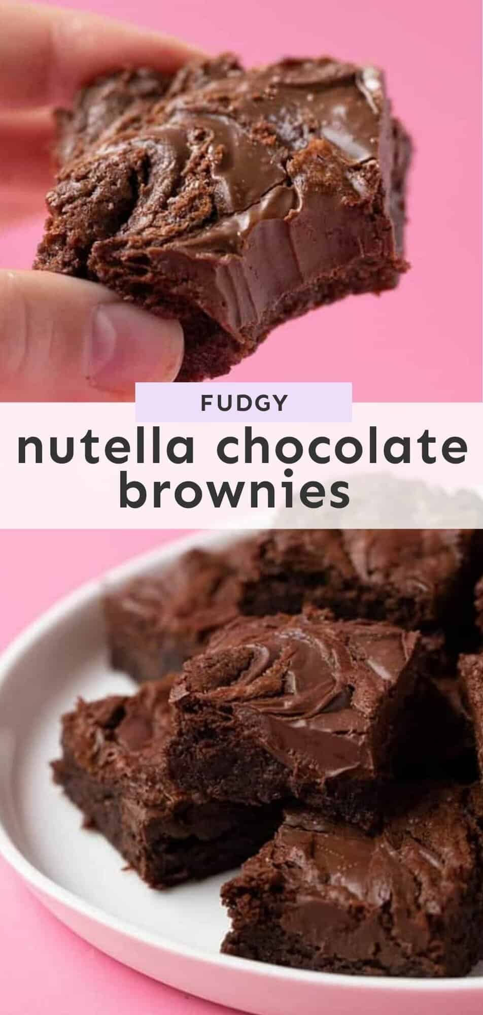 Best Ever Nutella Chocolate Brownies - Sweetest Menu