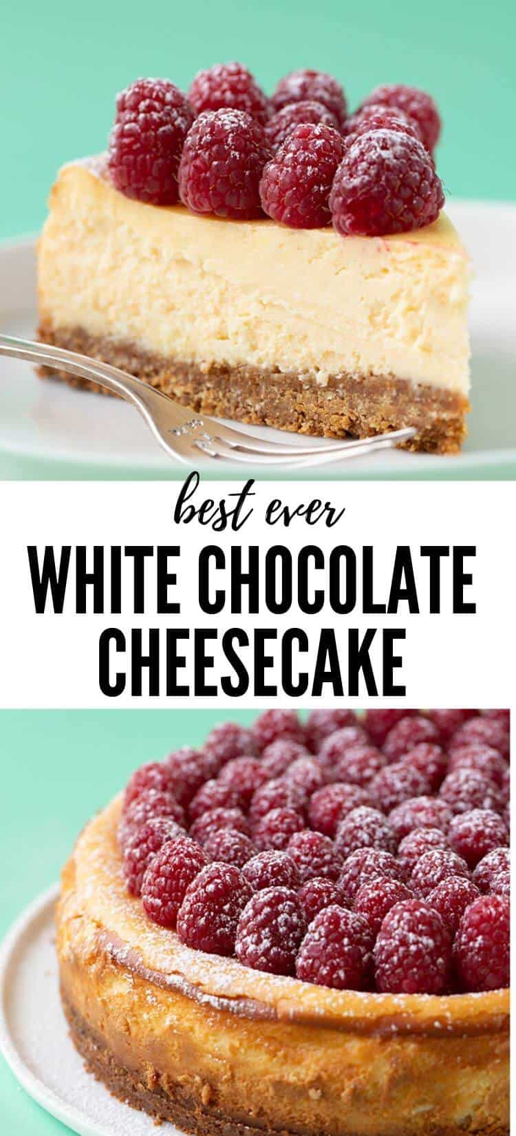 BEST EVER White Chocolate Cheesecake - Sweetest Menu