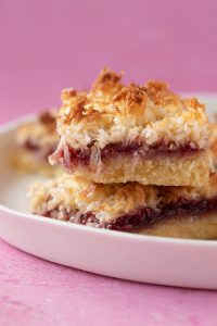 Perfect Coconut Jam Slice - Sweetest Menu