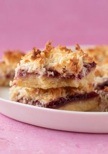 Perfect Coconut Jam Slice - Sweetest Menu