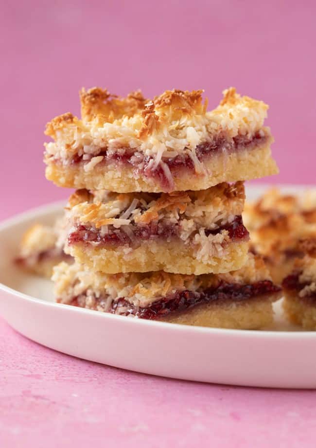 Perfect Coconut Jam Slice - Sweetest Menu