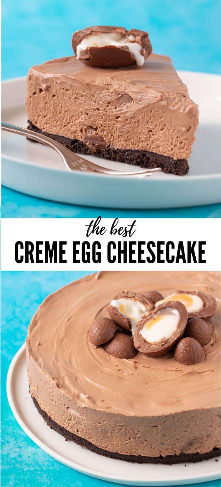 Easy Creme Egg Cheesecake (No Bake) - Sweetest Menu
