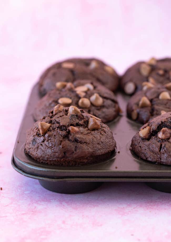 Small Batch Chocolate Muffins (Makes 6 Big Muffins) - Sweetest Menu