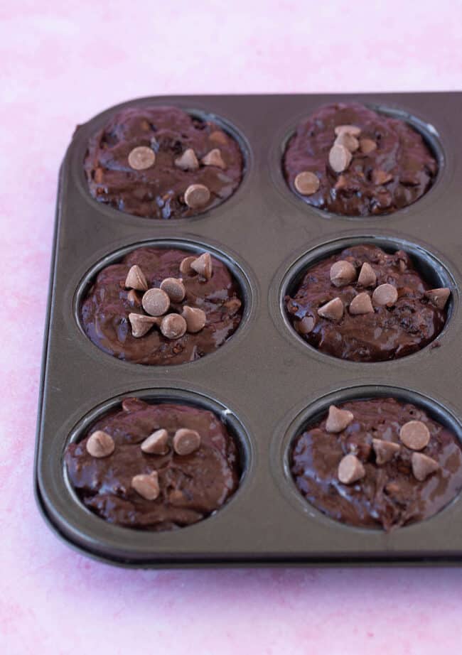 Small Batch Chocolate Muffins (Makes 6 Big Muffins) - Sweetest Menu