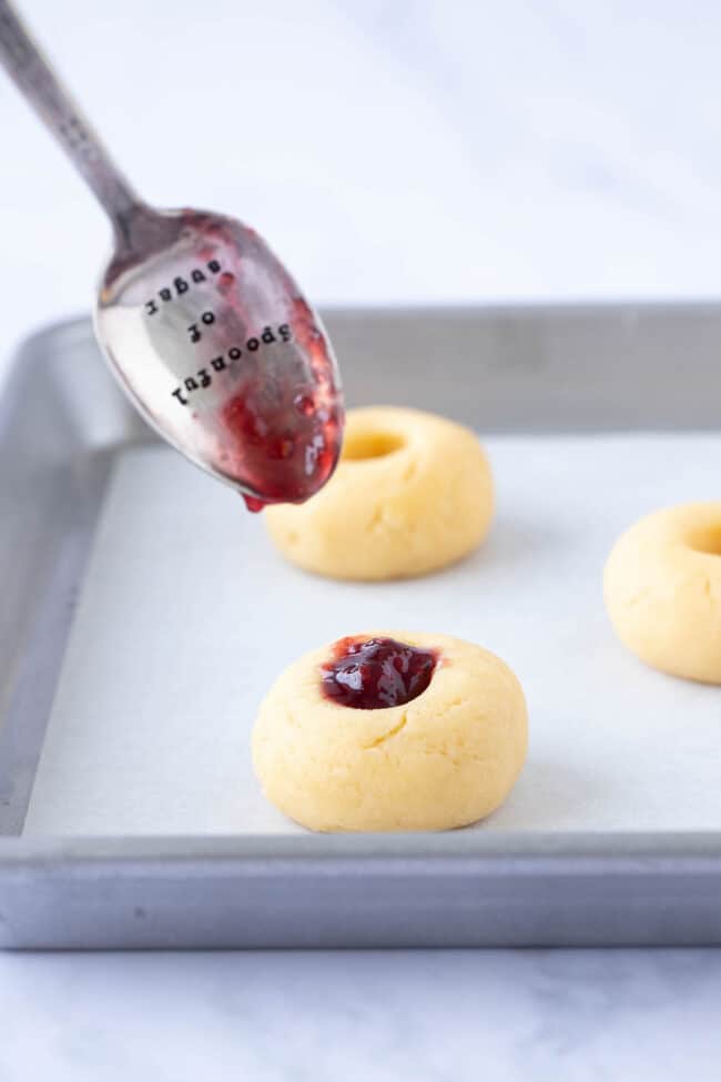 Perfect Jam Drops (Thumbprint Cookies) - Sweetest Menu