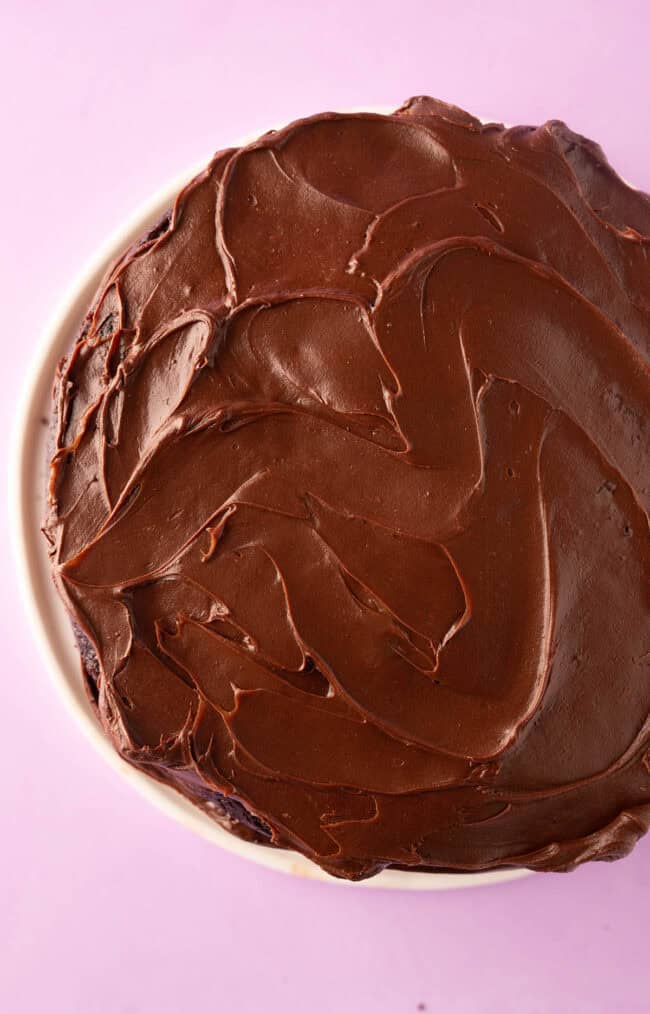 Easy Chocolate Ganache Frosting (TWO ingredients) - Sweetest Menu