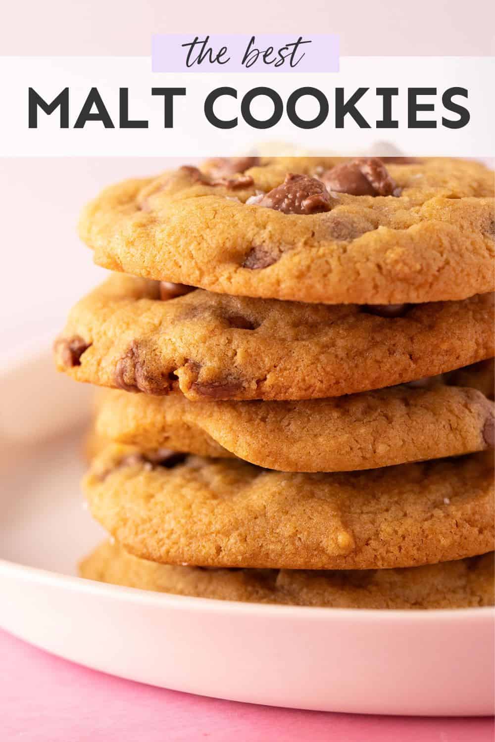 Malted Chocolate Chip Cookies (Soft and Chewy) - Sweetest Menu