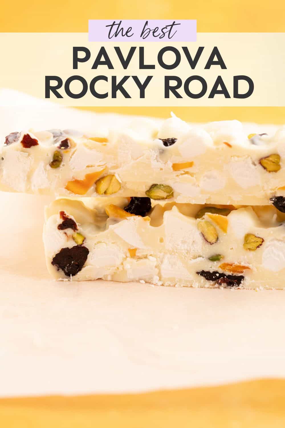 Easy Pavlova Rocky Road - Sweetest Menu