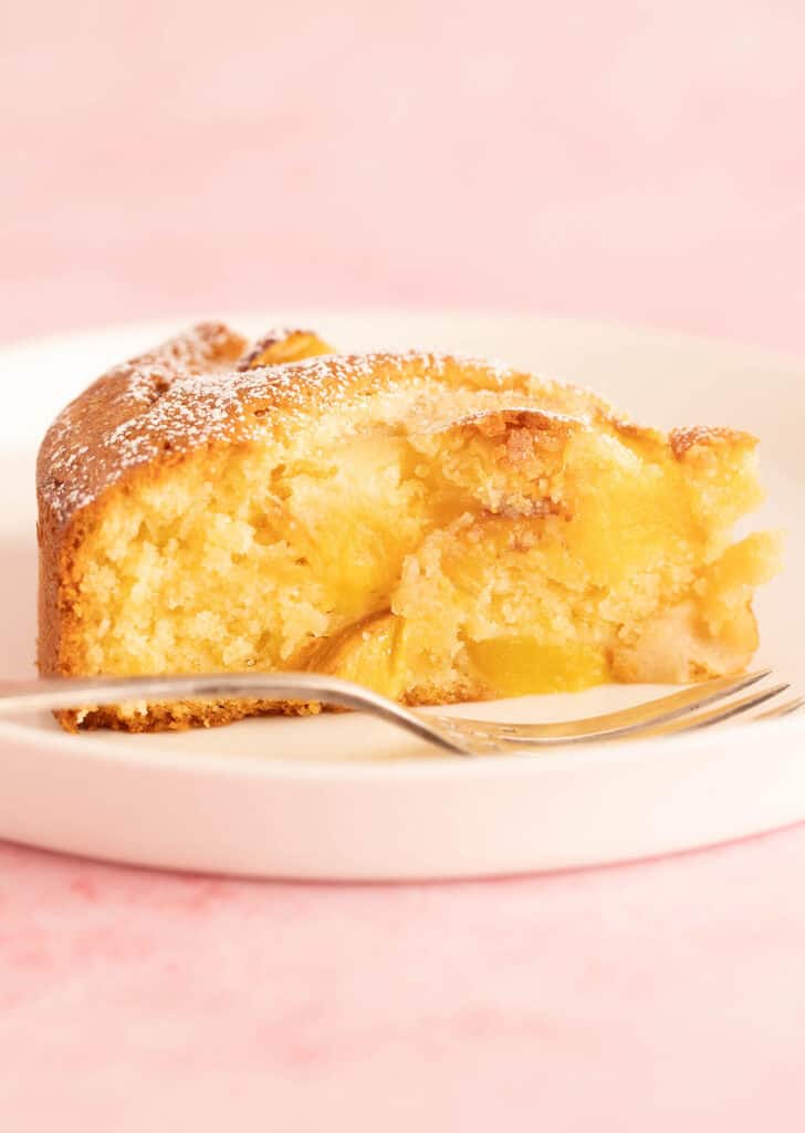 BEST Fresh Peach Cake - Sweetest Menu
